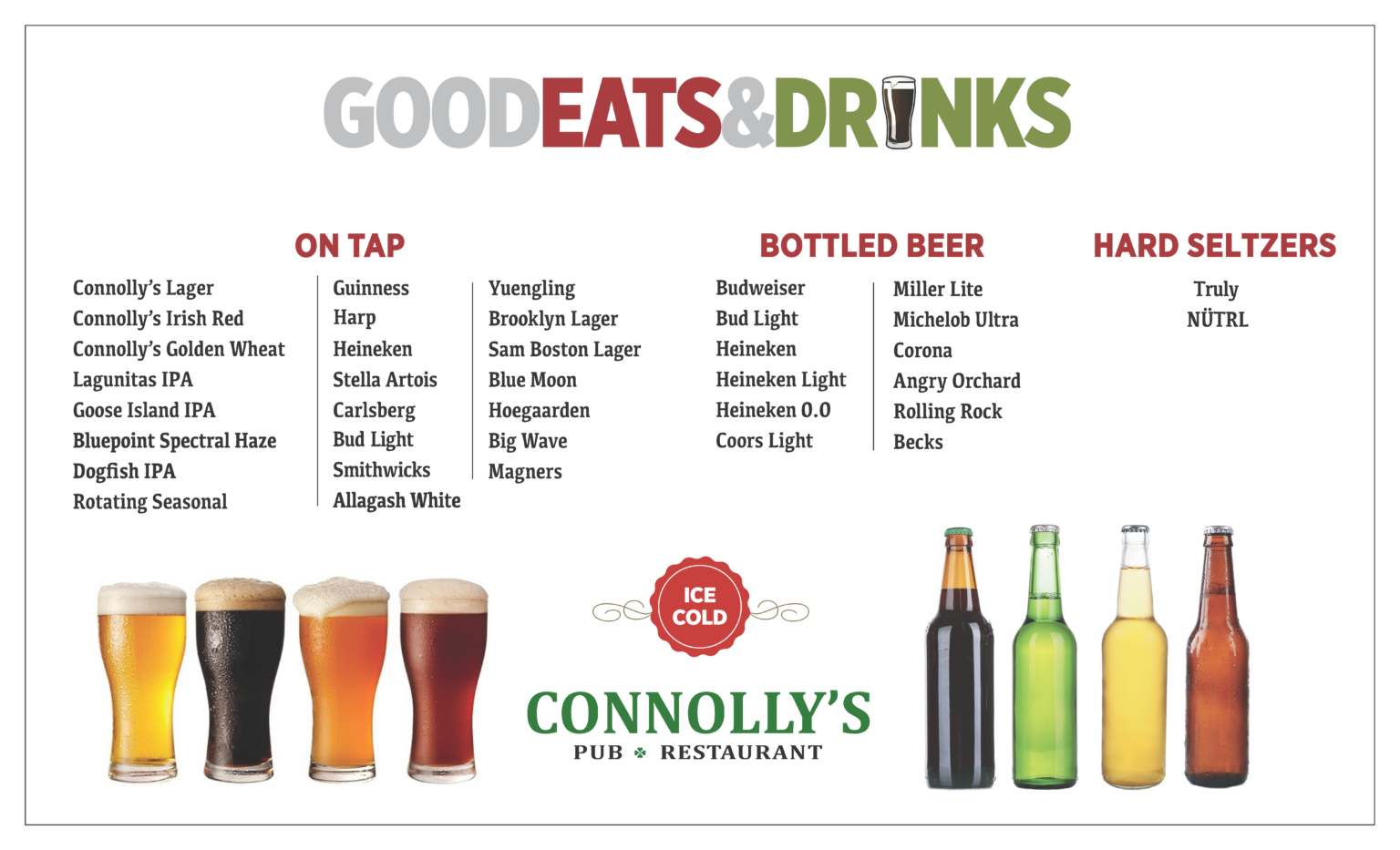 Menu - Connolly's Pub & Restaurant NYC